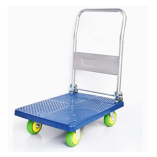 Generic Push Cart Dolly Platform Truck Large Folding Push Cart with Metal Handle and 4 Wheels for Home Bookstore Moving Trolley 660lbs Weight Capacity Platfor