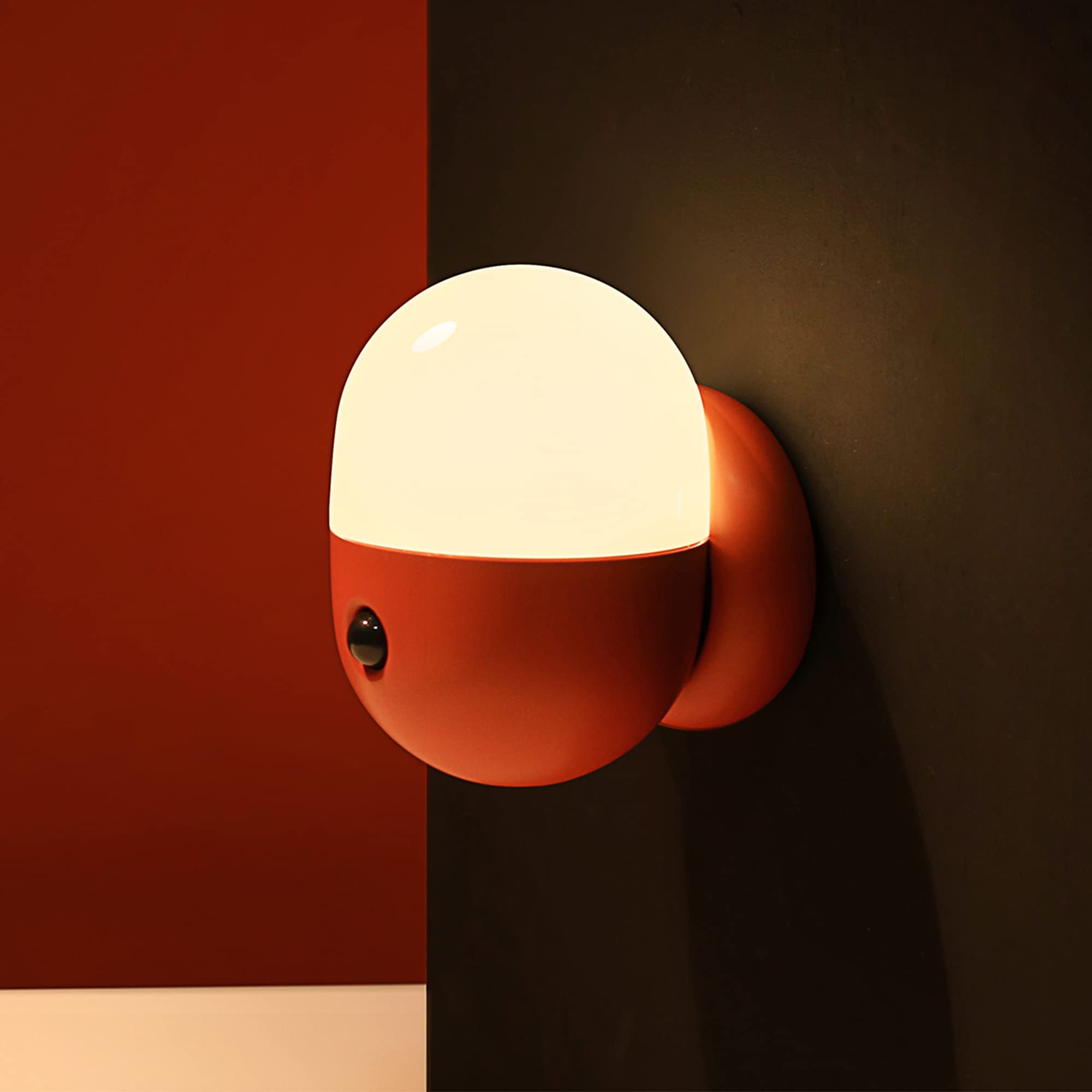 UNEEDE Motion Sensor Night Lights for Kids Room, Cute Mini Rechargeable Baby Led Nightlight, Portable Magnetic Nursery Capsule Night Lamp with Soft Warm Light for Toddler Hallway Toilet Stairs Wall
