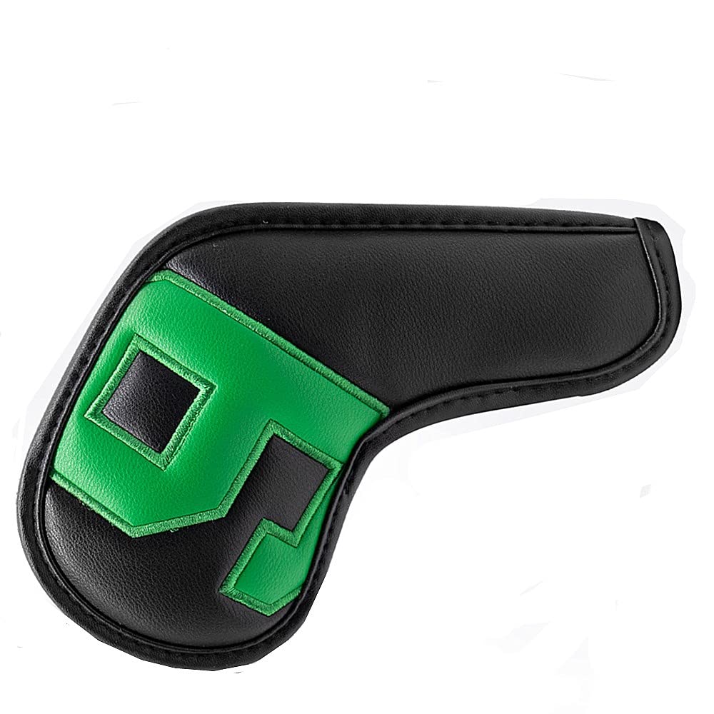 Golf Iron Head Covers Headcovers Set of 10pcs - Quality PU Leather Golf Iron Club Covers for Golf Clubs #4-9, Sw, Pw, Aw, Xw Golf Covers