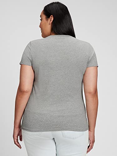 GAP Womens Logo T-Shirt Heather Grey Black