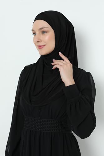 istanbul styles Elegant Stretchable Hijab for Women, Instant and Durable, Tailored for Muslim Women Consists of 2pieces