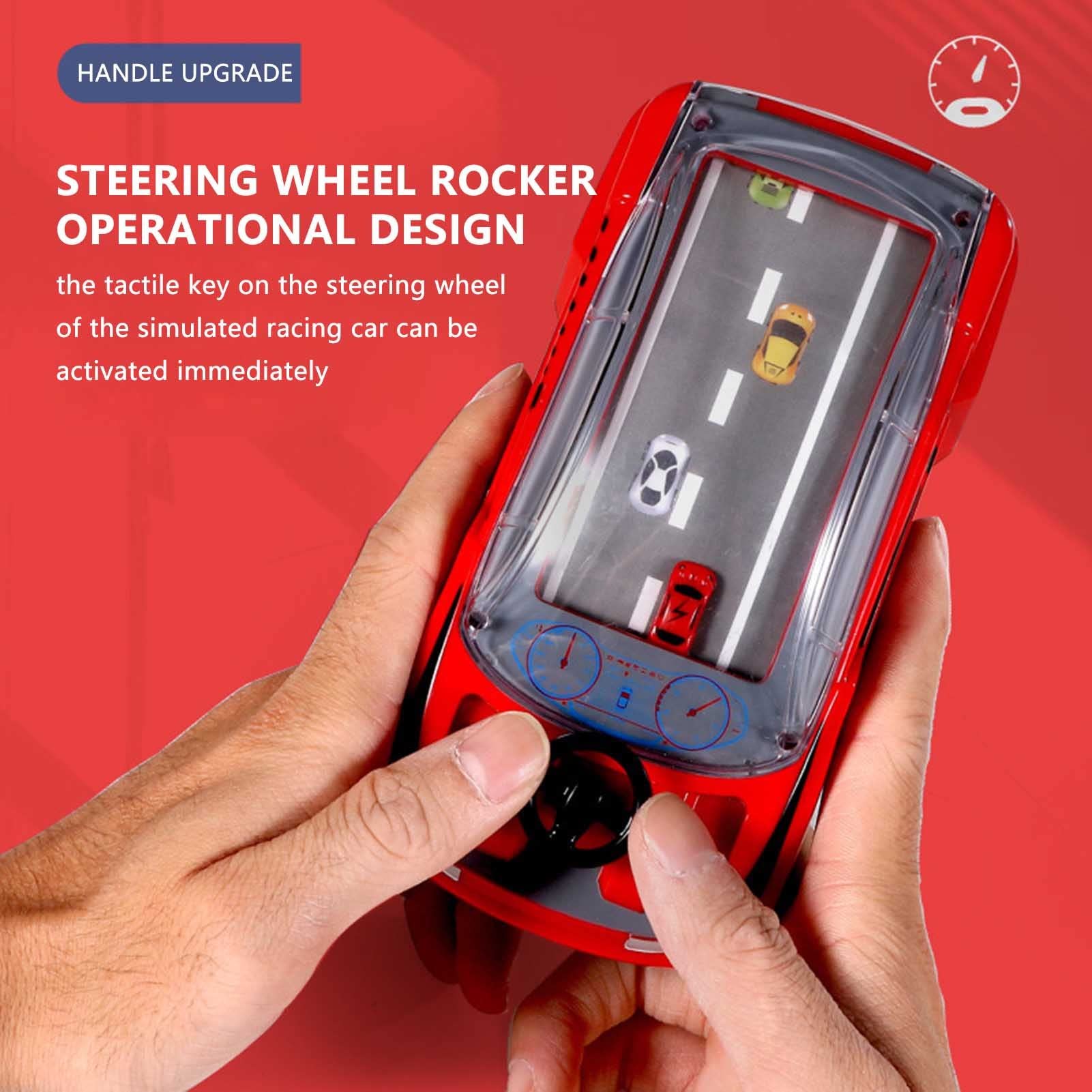 Handheld Game Console Dodging and Racing Car Game,Children's Handheld Car Games for Road Trips for Kids