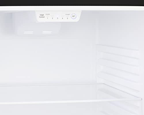 Summit Appliance FF1091WIM 24" Wide Top Mount Frost-Free Refrigerator-Freezer with Icemaker in White Finish, Adjustable Glass Shelves, Adjustable Freezer Thermostat, Interior LED Lighting