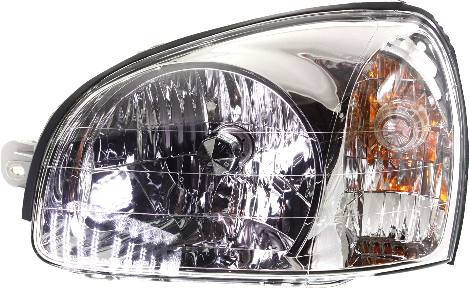 Garage-Pro Headlight Set Compatible with 2003-2006 Hyundai Santa Fe, Driver and Passenger Side, with Bulbs, Halogen, Production Date From July 14 2003