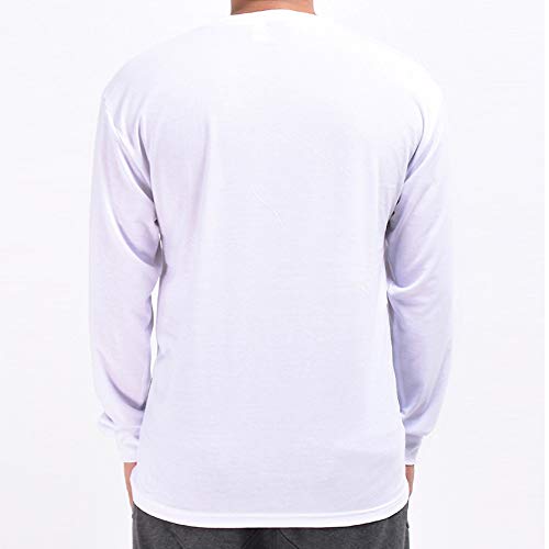 Sweatshirt for Men Thenlian Men's Autumn Casual 3D Print Hip Hop Long Sleeve Pullover Sweatshirt Top Blouse(White, L)