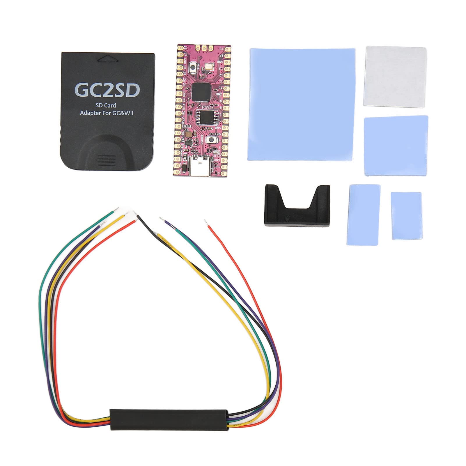 Microcontroller Board, USB C Interface Professional Microcontroller Replacement Modchip Dual Core Plug and Play 512GB Memory Maximum for Game Console (Black)