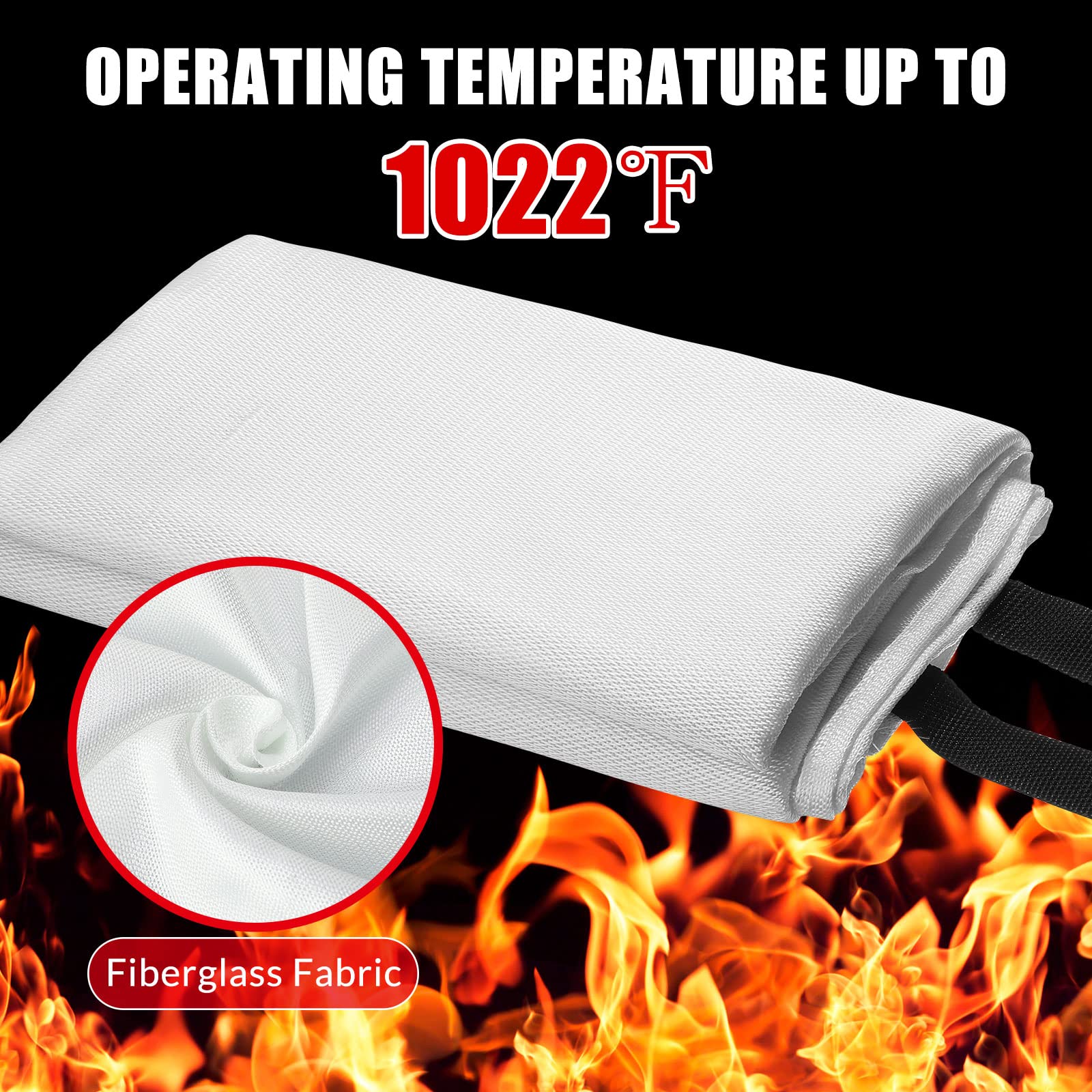 Jerify 4 Pack Fire Blanket for Home Emergency Fire Blanket 47 x 47 Inch Kitchen Fire Suppression Blanket Fiberglass Fire Blanket Flame Retardant Protection and Heat Insulation (Red)