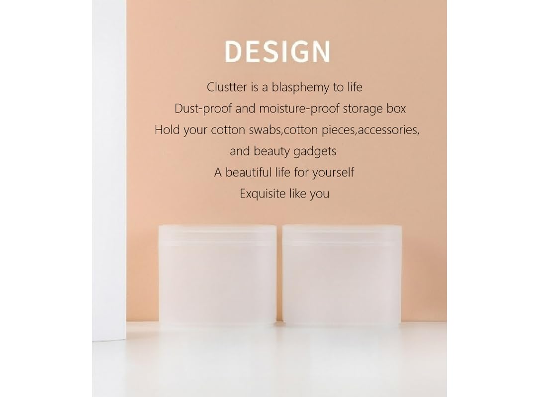 Sprigold home transparent cotton pads/swabs large capacity storage box with PP(polypropylene) material, easy to use and take,beautiful design, muti-purpose, moisture-proof and dust-proof (Home)