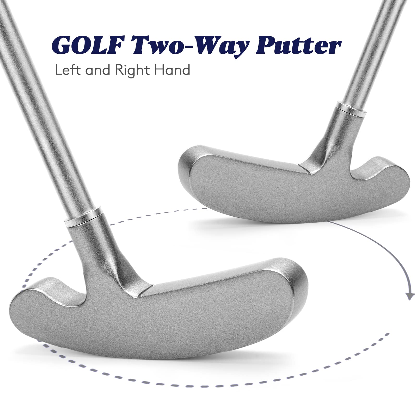 Golf Putter, Classic Stainless Steel Putter, Two Way,Junior and Adults, Suitable for Both Right Handed&Left Handed- 34 Inches Length