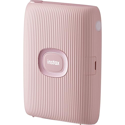 Fujifilm INSTAX Mini Link 2 Smartphone Printer | Soft Pink Bundle with INSTAX Mini Instant Film | 40 Exposures + Microfiber Cleaning Cloth + Small Case (4 Items)