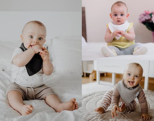 TheAZBaby Baby Bandana Drool Bibs 8 Pack Baby Bibs for Boys, Girls, Unisex Basic Colors