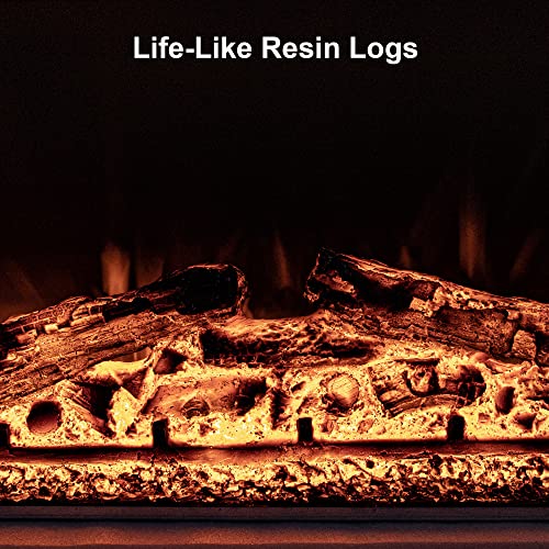 Rodalflame Electric Fireplace Inserts with Touch Screen & Remote Control, Timer, 750/1500w, Black, 32 9/10 Inches Wide, 24 9/10 Inches High