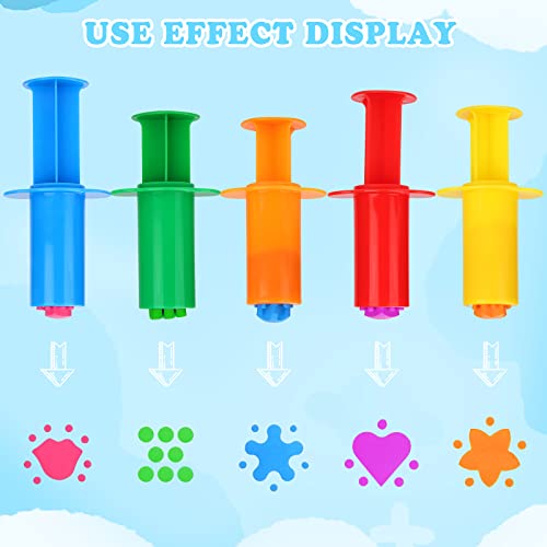 Oun Nana Playdough Tools, Playdough Accessories with Dough Extruders, Dough Scissors, Playdough Rollers and Cutters, 16 PCS Plastic Play Dough Tools Set for Kids(Random Color)