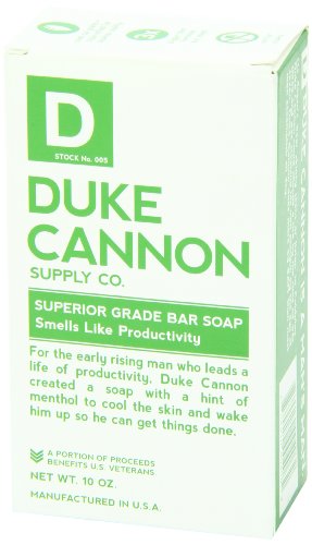 Duke Cannon Men’s Big American Brick Bar Soap - Smells like Productivity, White, Cool Mint & Peppermint Oil, 10 Ounce