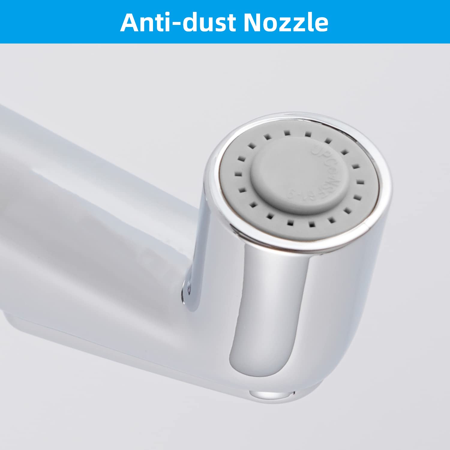 Hygie Rinse Kitchen Sink Side Sprayer Head Replacement Universal Sink Sprayer Attachment Compatible with Delta, Moen, Kohler OEM Brand, Kitchen Sink Faucet Sprayer Head, Chrome Finish