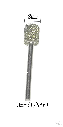 Luo ke 12 Pcs Diamond Burr, 1/8 Inch Shank Diamond Grinding Bits For Dremel Rotary Tool (Cylinder Head)