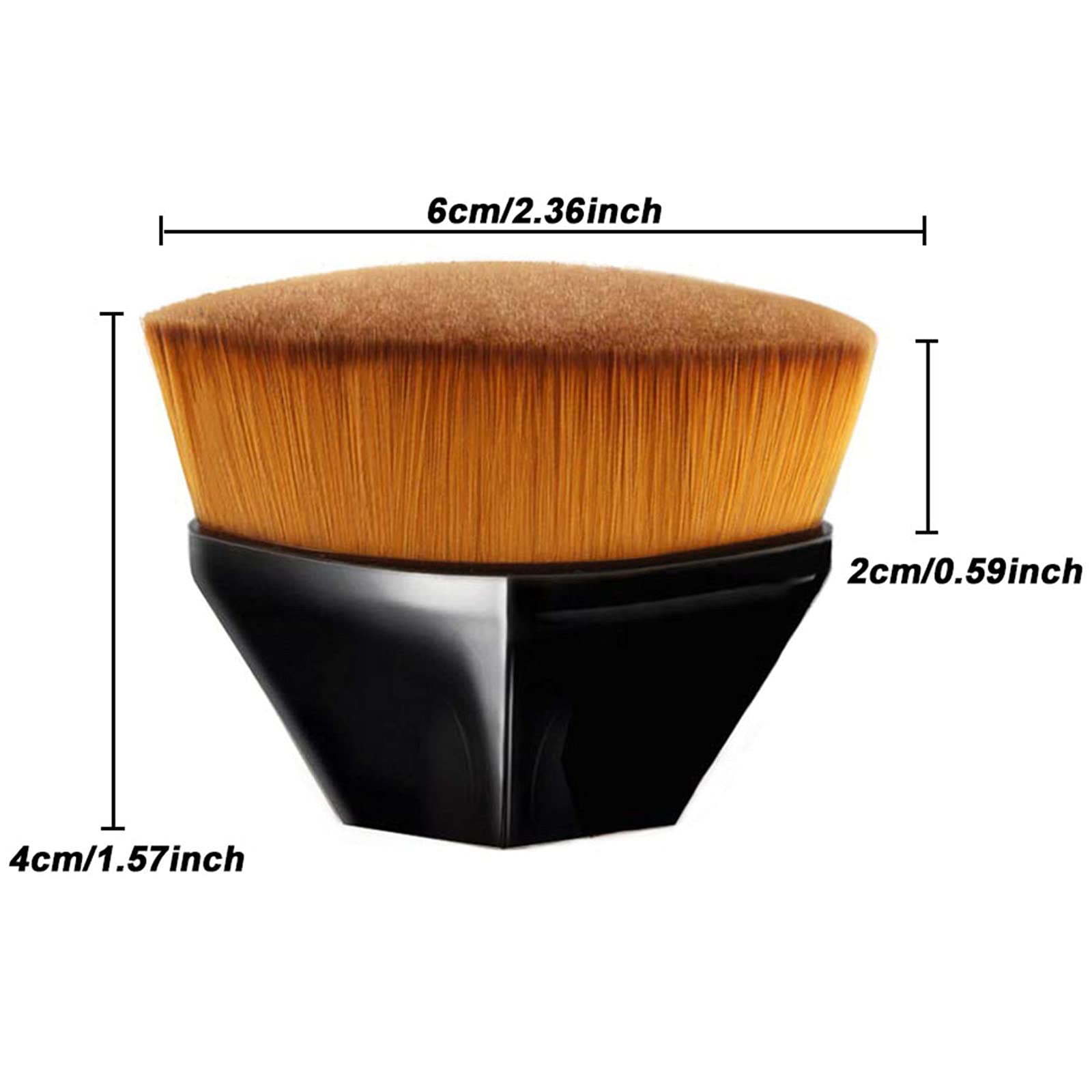 Fiezkaa Foundation Makeup Brush, Flat Top Kabuki Brush, Blending Brush for Liquid, Cream or Flawless Powder Cosmetics with Protective Case