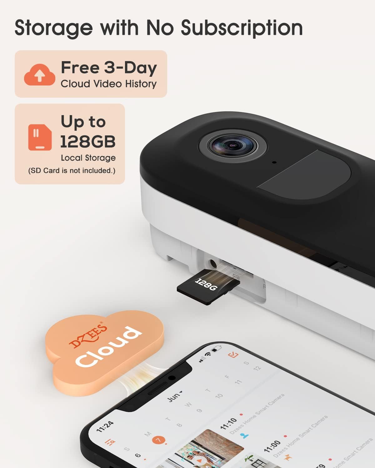 Dzees Doorbell Camera Wireless, 2K Video Doorbell Wireless, WiFi Doorbell with AI Analysis, Rechargeable Wireless Battery, IP65 Weatherproof, 2-Way Audio, 160º Wide-Angle, Anti Theft