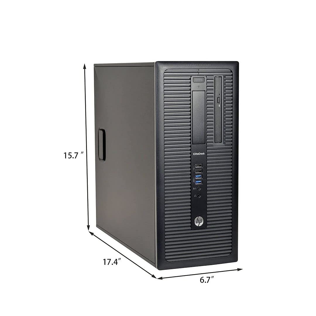 HP EliteDesk 800 G1 Micro Tower i5,32GB Ram,1TB SSD + 3TB HDD,Built in WiFi,Business PC,BT,HDMI,VGA,USB,DP,SP,DVDRW,Win10 Pro,New TJJ Wired Keyboard Mouse + TJJ Mouse Pad (Renewed)