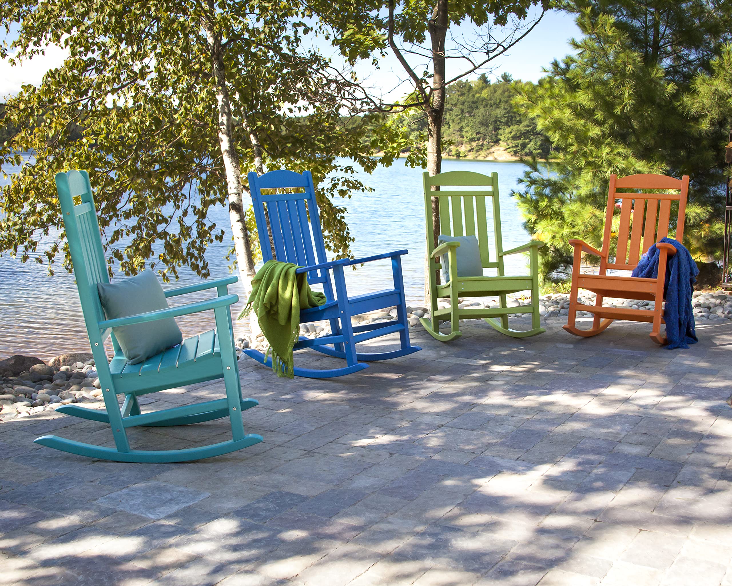 POLYWOOD R100GY Presidential Outdoor Rocking Chair, Slate Grey