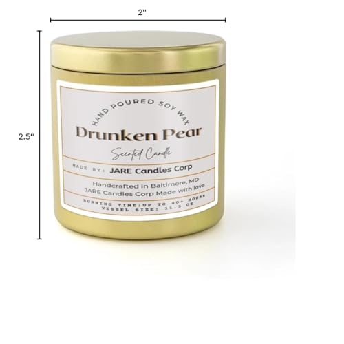 JARE CANDLES, Essential Oil Highly Scented Soy Natural Candles, Scented Candles Aromatherapy, Long +20 Hrs to +40 Hrs Burn Time, Hand Poured & Labeled in USA (11.5 oz, Sunshine)