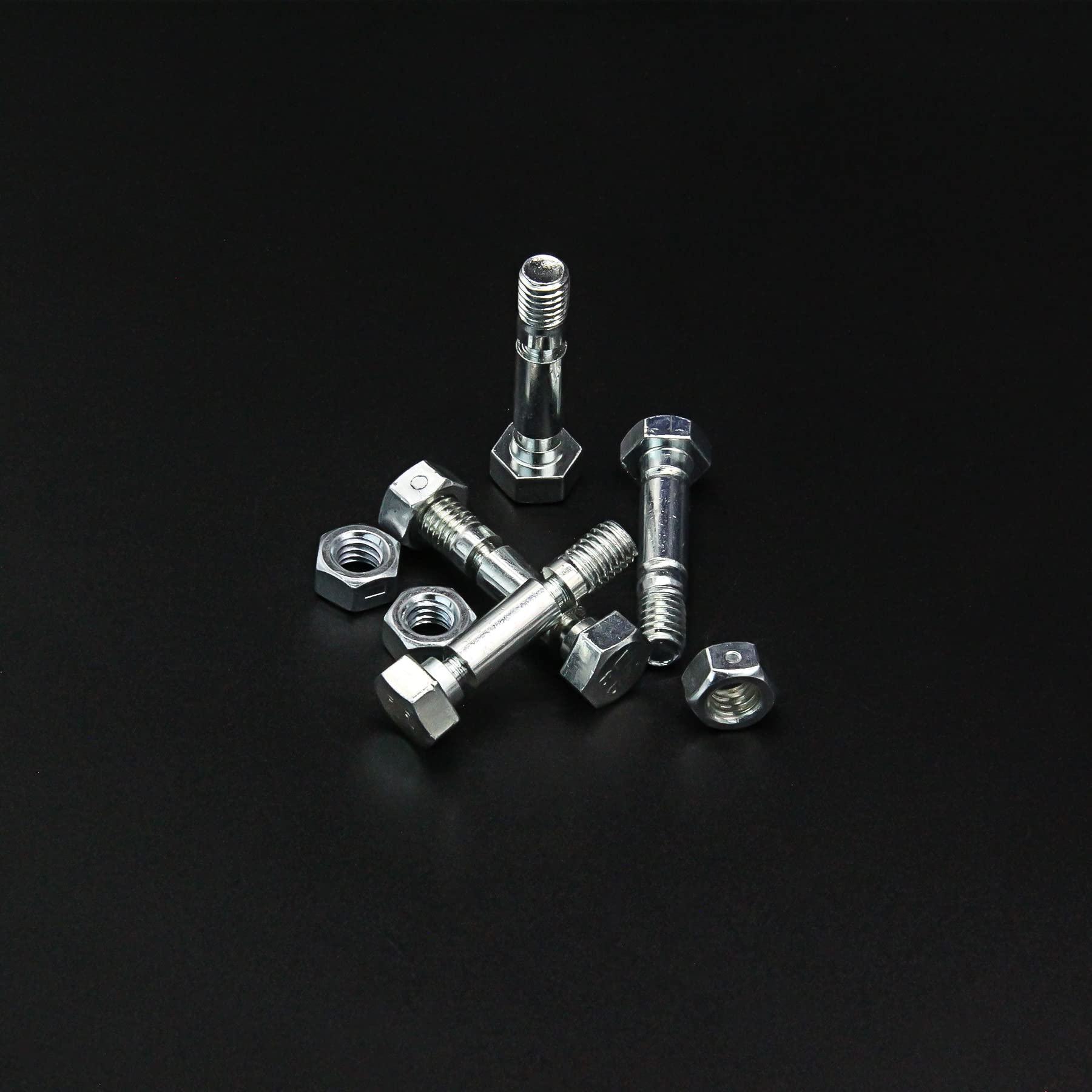 HYYLU (12 Packs) 710-0890 Shear Pins with Nuts for MTD Cub Cadet Troy-Bilt and More Snow Blower - 12 Pcs 710-0890A and 910-0890A Snow Throwers fits Parts (1-1/2" x 5/16")