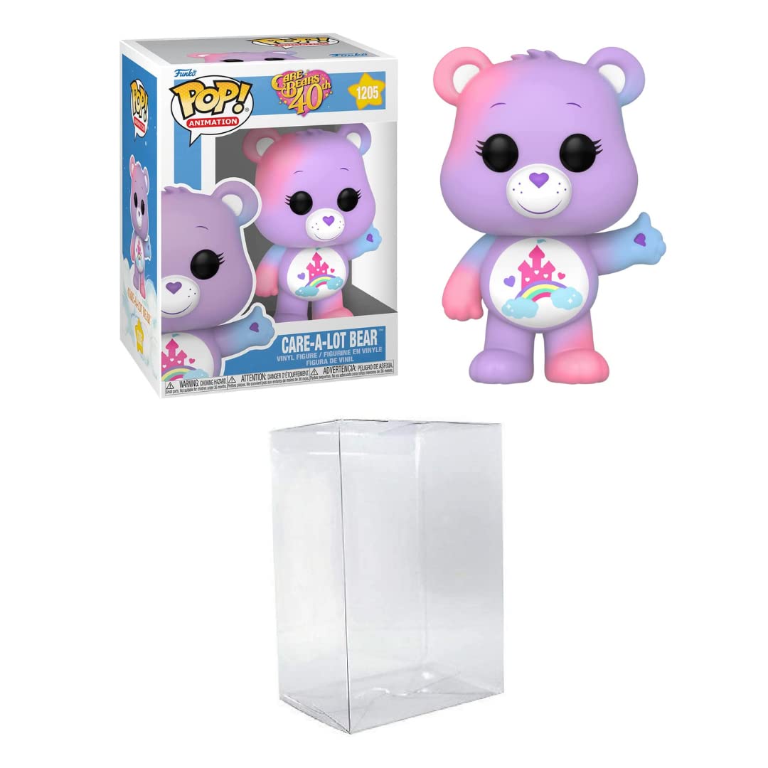 Funko POP! Animation: Care Bears 40th Anniversary - Care-A-Lot Bear Common Bundled with a Byron's Attic Pop Protector