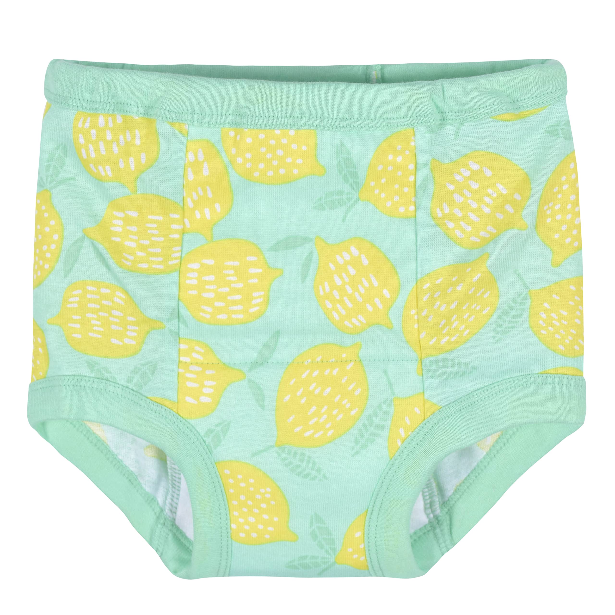 Gerber Baby Girls Infant Toddler 4 Pack Potty Training Pants Underwear Peach and Yellow 2T