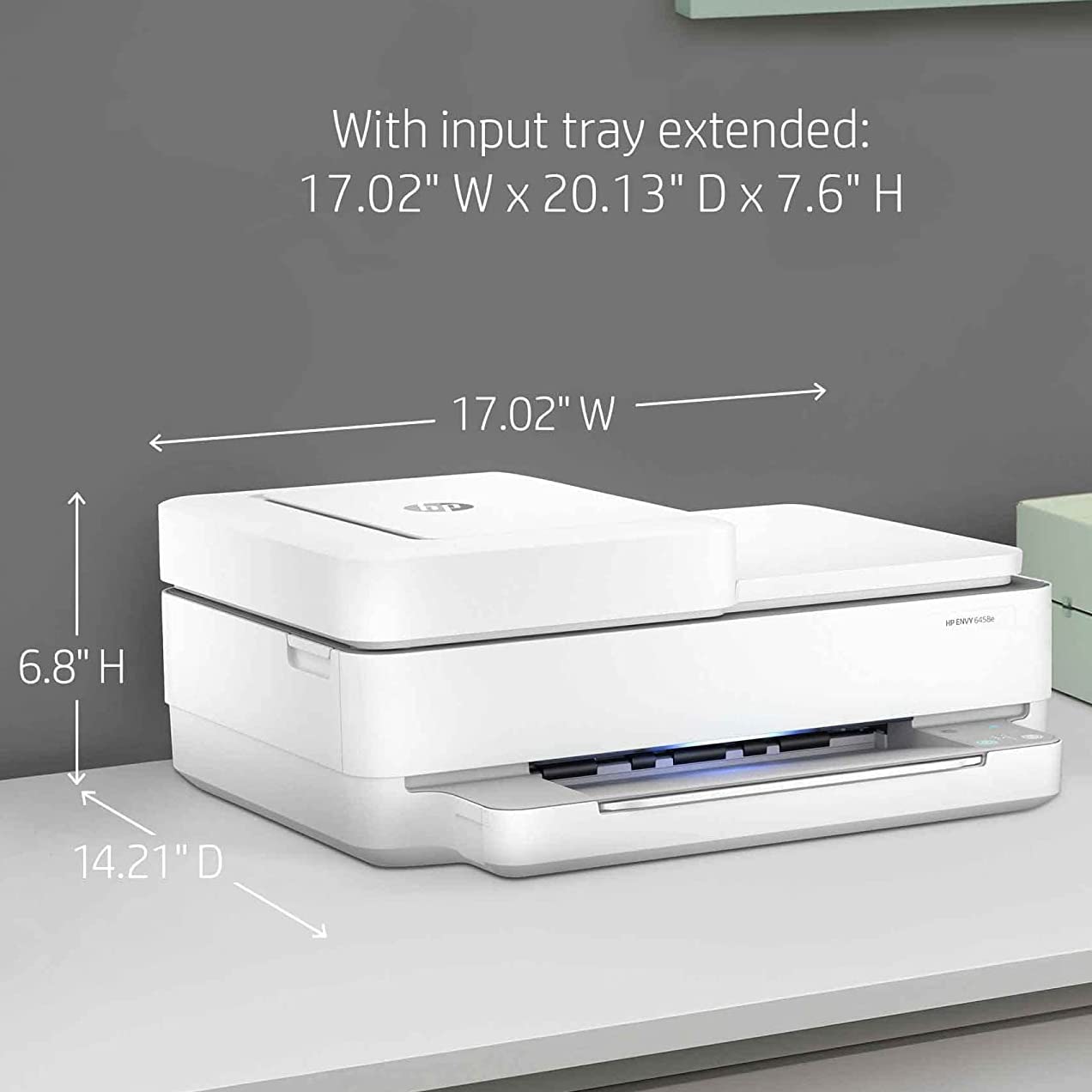 HP Envy 64 58e All-in-One Wireless Color Inkjet Printer for Home Office - Print Copy Scan - 10 ppm, 4800 x 1200 dpi, Borderless Auto 2-Sided Printing, 35-Sheet ADF