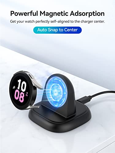 LVFAN for Samsung Galaxy Watch Charger, Fast Charging Smart Watch Charger Magnetic Dock, Charger Accessories Charging Station for Samsung Galaxy Watch 6/6 Classic/5 Pro/5/4/4 Classic/3, Active 2/1