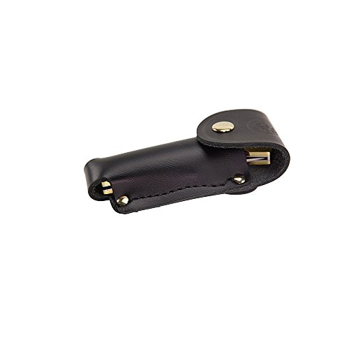 Klein Tools 44037 Sportsman Knife 3-3/8-Inch Stainless Steel Sharp Point Blade, Wood With Brass