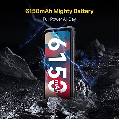 UMIDIGI Rugged Unlocked Smartphone, 6150mAh Battery, Bison GT2 8GB+128GB Android 12, 6.5"+FHD, G95 Octa-core, 64MP Triple Camera, NFC, 18W Fast Charge, IP68 & IP69K Waterproof Unlocked Cell Phone