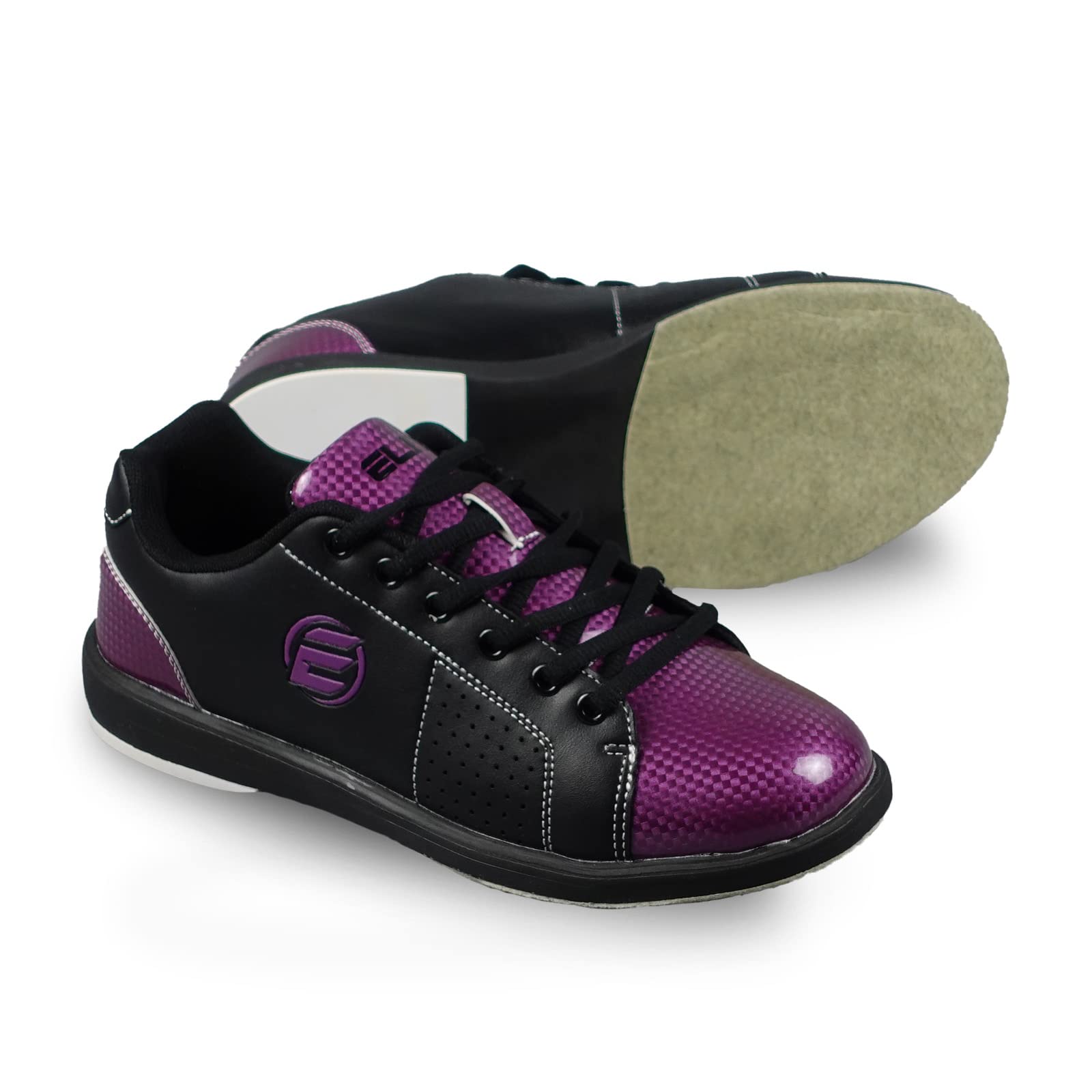 ELITE Women's Classic Black/Purple Bowling Shoes (us_Footwear_Size_System, Adult, Women, Numeric, Medium, Numeric_7_Point_5)