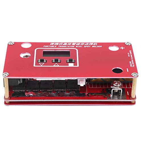 Mini Spot Welder Machine, Portable Transistor Lithium Battery for Capacitor, Welding Tools, with Automatic Welding Mode, Single Chip Microcomputer Control and LCD Display Screen