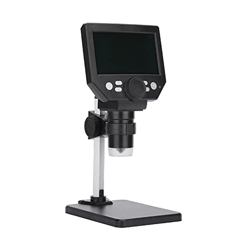 LXXSH Professional Digital Electron Microscope 4.3 Inch Large Base LCD Display 8MP 1-1000X Continuous Amplification Magnifier (Color : Silver, Size : Metal)