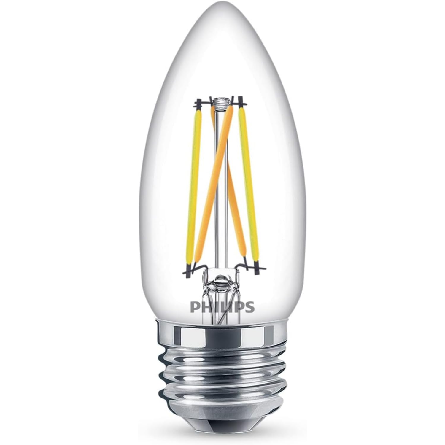 PHILIPS 3.5-Watt Equivalent B11 Ultra Definition Dimmable E12 LED Light Bulb Soft White 2,700K (9-Pack)