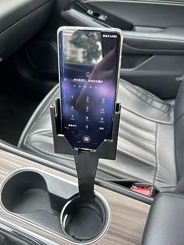 LYW Cup Holder Phone Mount for Car, 2-in-1 Cup Holder Phone Mount, Stable Cup Phone Holder for Car, Car Cup Holder Expander with Phone Mount, Phone and Cup Holder Fit for All Smartphones (Black)