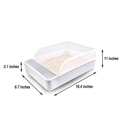 Tfwadmx Pet Small Rabbit Litter Box Toilet, Bunny Rectangle Potty Trainer, Corner Litter Box Pet Pan for Small Animal/Rabbit/Guinea Pig/galesaur/Ferret,etc