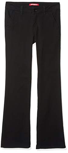 UNIONBAY womens Heather Slash Pocket Stretch Uniform Bootcut Pants, New Black, 7 US