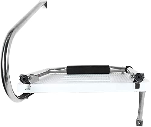 YaeMarine 2 Steps Boat Out-Board Swim Ladder, Under Platform Boat Ladder, Telescoping Boat Ladder, Fiberglass Platform Folding Stainless Ladder