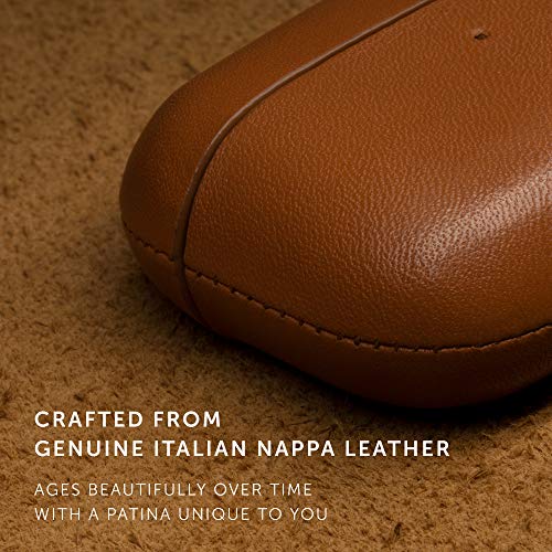 Native Union Leather Case for AirPods Pro β Handcrafted Fully-Wrapped Genuine Italian Leather case β Support Wireless Chargers β Compatible with AirPods Pro, Airpods Pro 2 (Tan)