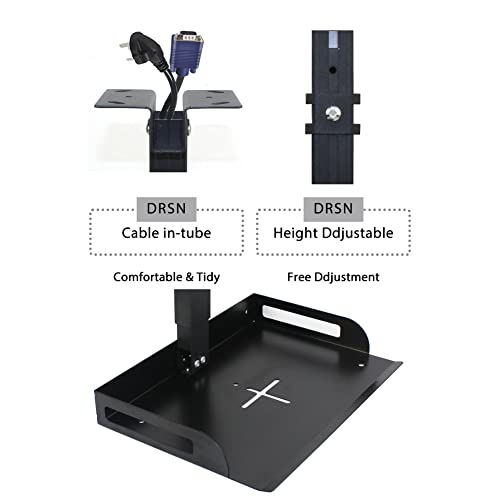 Universal Projector Ceiling Mount with Tray for Projector/Camera, Aluminum Alloy Boom-33lbs Load Capacity - Universal Bracket - Height Adjustable 11.4-22inches, in-Tube Cable Routing