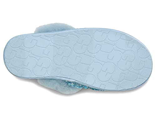 UGG Women's Scuffette II Chunky Sequin Slipper, SEA Breeze, 6
