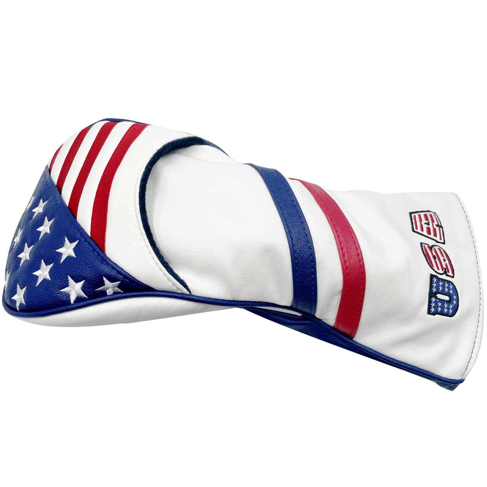 Gbourly Golf Club USA Stars and Stripes Flag Patriotic Driver Cover PU Leather Headcover
