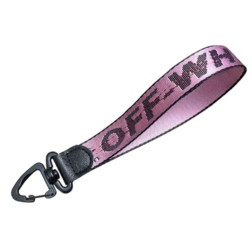 JEJAKKD OFF Lanyard Keychain Strap Wristlet Strap Fashion Wristlet Key chain pink,Hand Wrist Lanyard forluggage Key Ring Accessories (The long lasting Zinc alloyRotatable key chain)