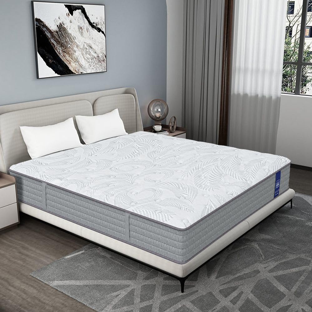 ZFHCBJ 12 Inch Full Size Mattress,Memory Foam Mattress,Hybrid Mattress in a Box,Full Mattress Medium Firm for Good Night Sleep,Pressure Relief,CertiPUR-US Certified (Full)