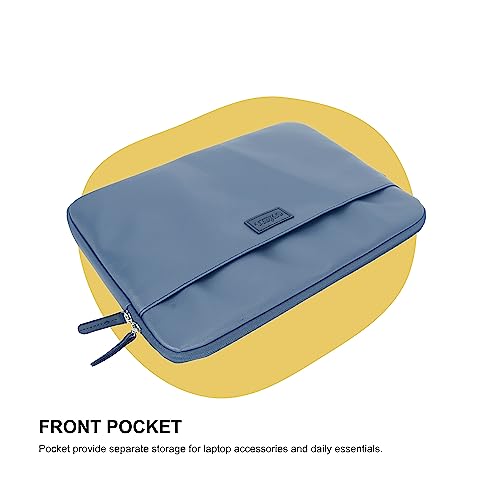 OOKIEDO 13-13.3inch Leather Laptop Sleeve for MacBook Air/Pro Leather (PU) Notebook Bag Case Stylish and Protective Computer Bag (Blueberry)