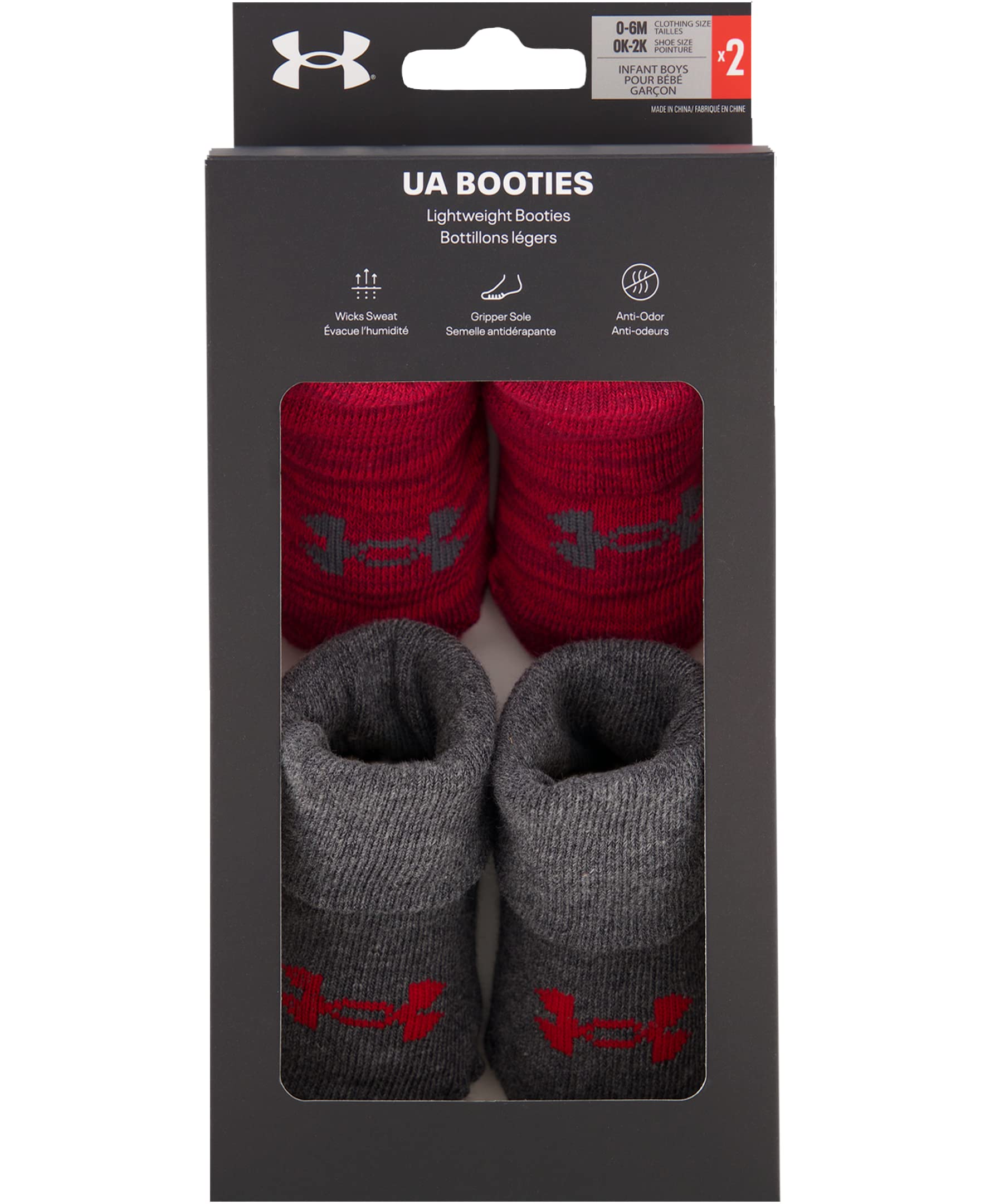Under Armour Baby Boys Knit Bootie Sock, Black, 0-6 Months