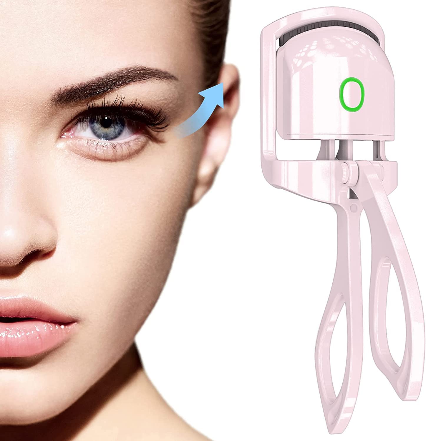 Heated-Eyelash-Curler Quick-Natural-Curling-Heated-Lash-Curler Long-Lasting-USB-Rechargeable-Electric-Curled-Eyelashes Last-All-Day Upgrade-Model