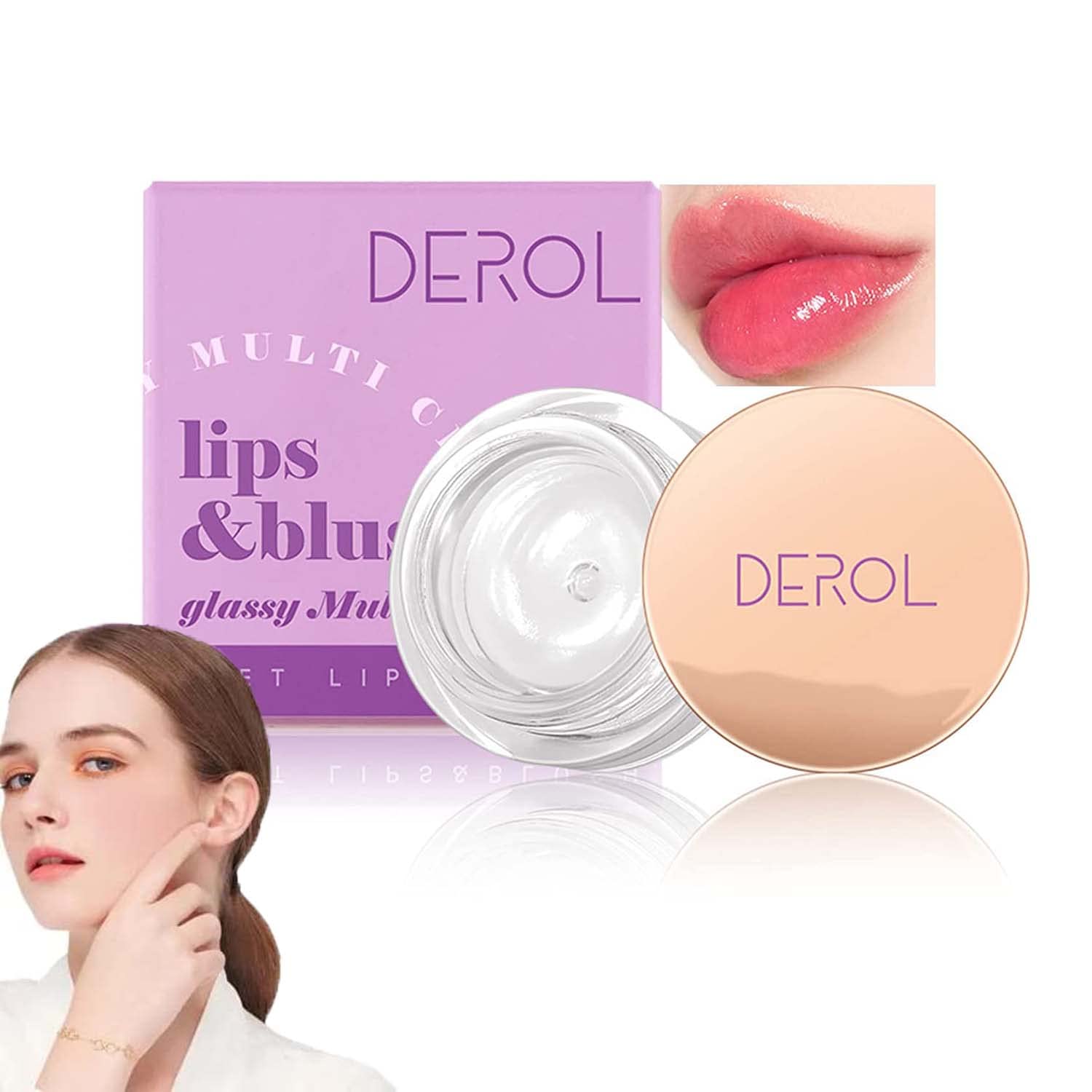 Minfei Color Changing Blusher Cream for Cheek & Lip Moisturizing Blush Rouge Soft Cream Liquid Blush Multi Use Waterproof Blusher for Cheeks & Lips Tint Glossy Lightweight Long Lasting Blush Makeup